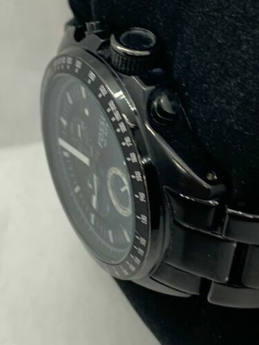 Fossil CH2601 Men's Watch Chronograph Black Ion Plated Stainless Steel ...