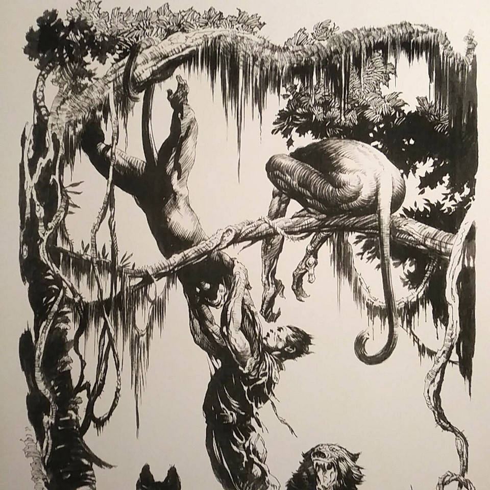 FRAZETTA DAVID INNES IN PELLUCIDAR, O.O.A.K. PHOTOSTAT FROM THE ...