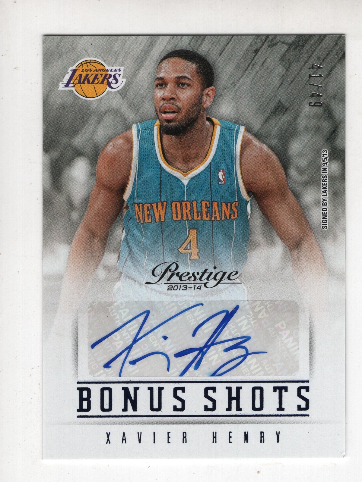 2013-14 Panini Prestige Bonus Shots Xavier Henry Autograph! 41/49 | eBay