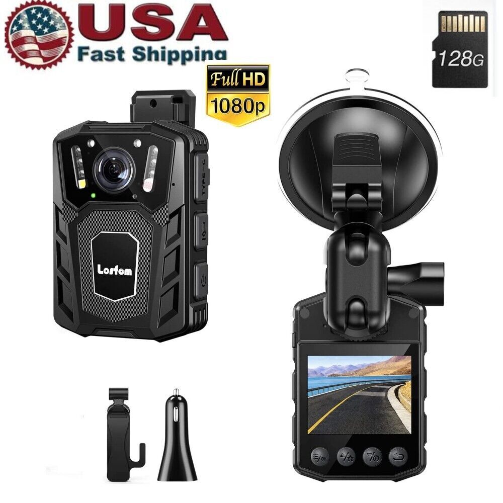 Losfom 1080P Body Camera wit audio Camcorder Night Vision Police Car ...