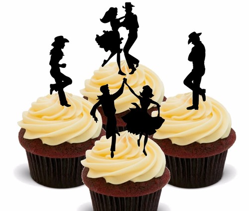 Line Dancing / Square Dance -Edible Cupcake Toppers - Fairy Cake ...