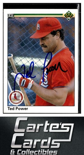 Ted Power 1990 Upper Deck #340 St. Louis Cardinals TTM/IP Signed ...
