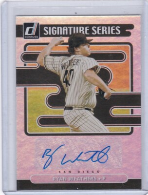 2021 Panini Donruss Ryan Weathers Autograph Signature Series Baseball ...