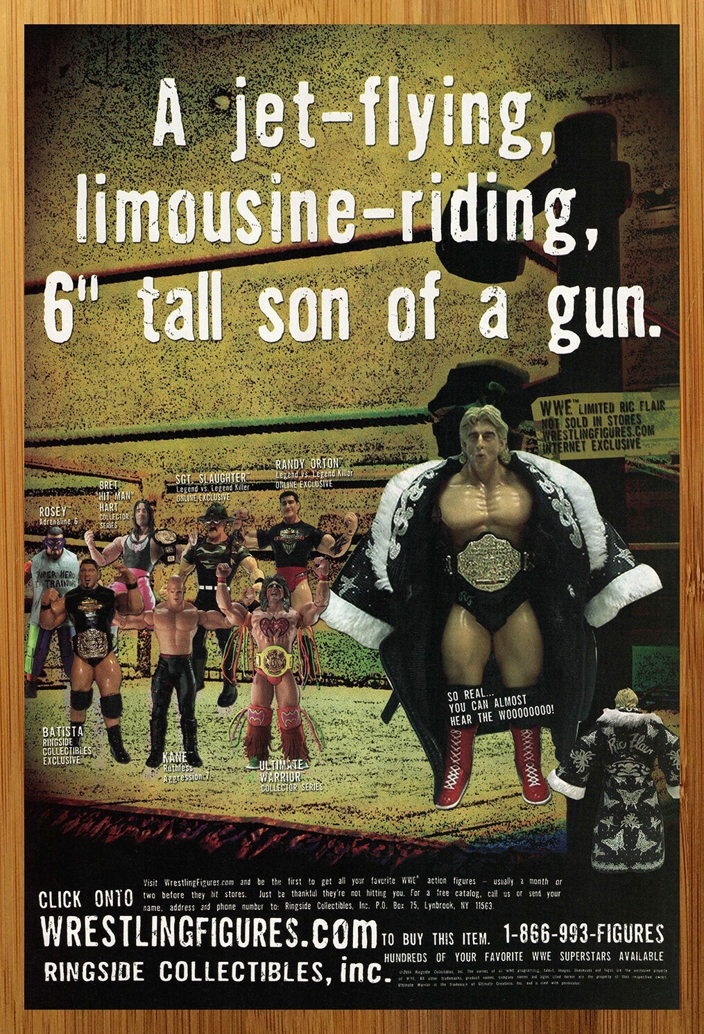 2004 Wrestling Action Figures Print Ad/Poster WWE WWF Ric Flair Warrior ...