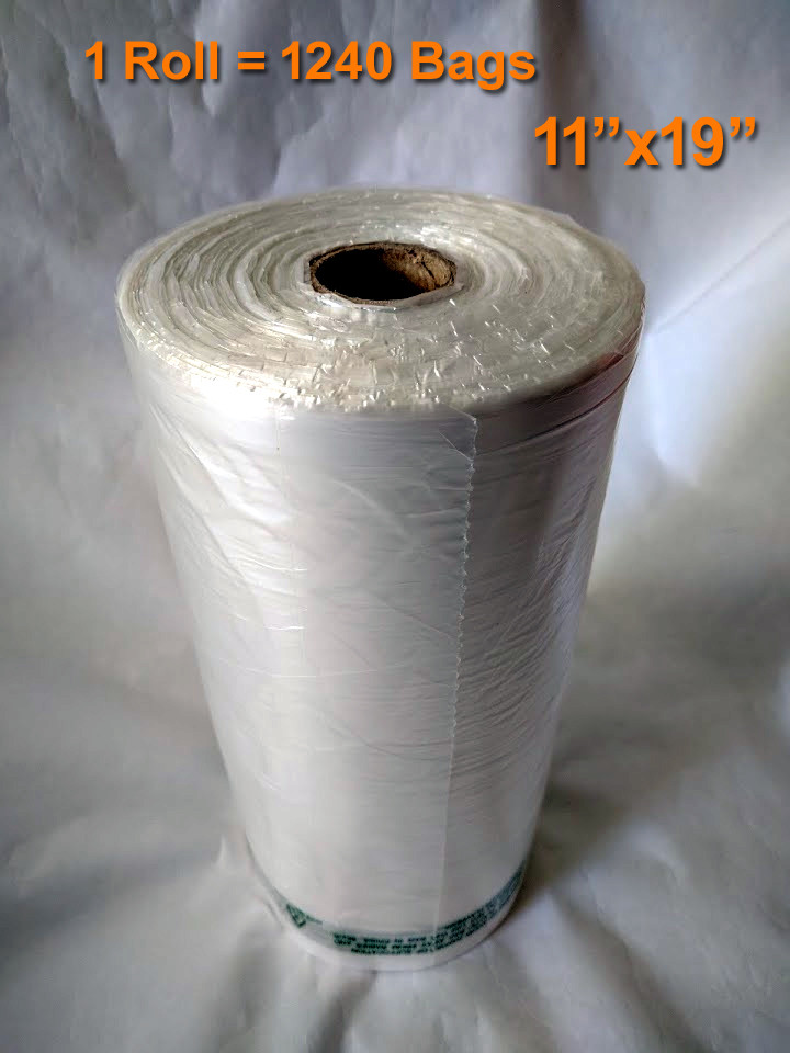 FDA 1000 CLEAR PLASTIC BAGS ROLL BAG CLOTHES POLY PRODUCE FOOD BAKERY ...