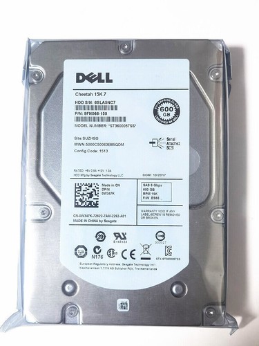 New Dell ST3600057SS 600GB Internal, 15000 RPM 3.5 inch SAS Hard Disk ...