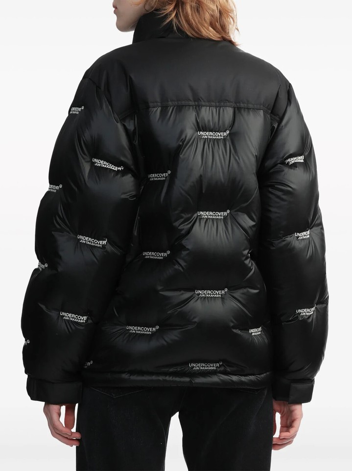 NEW Undercover logo-embroidered down padded jacket in black size 2 #DC176 | eBay