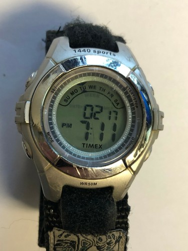 Working Men's Siver Timex 1440 Digital Sports Watch BY | eBay Australia