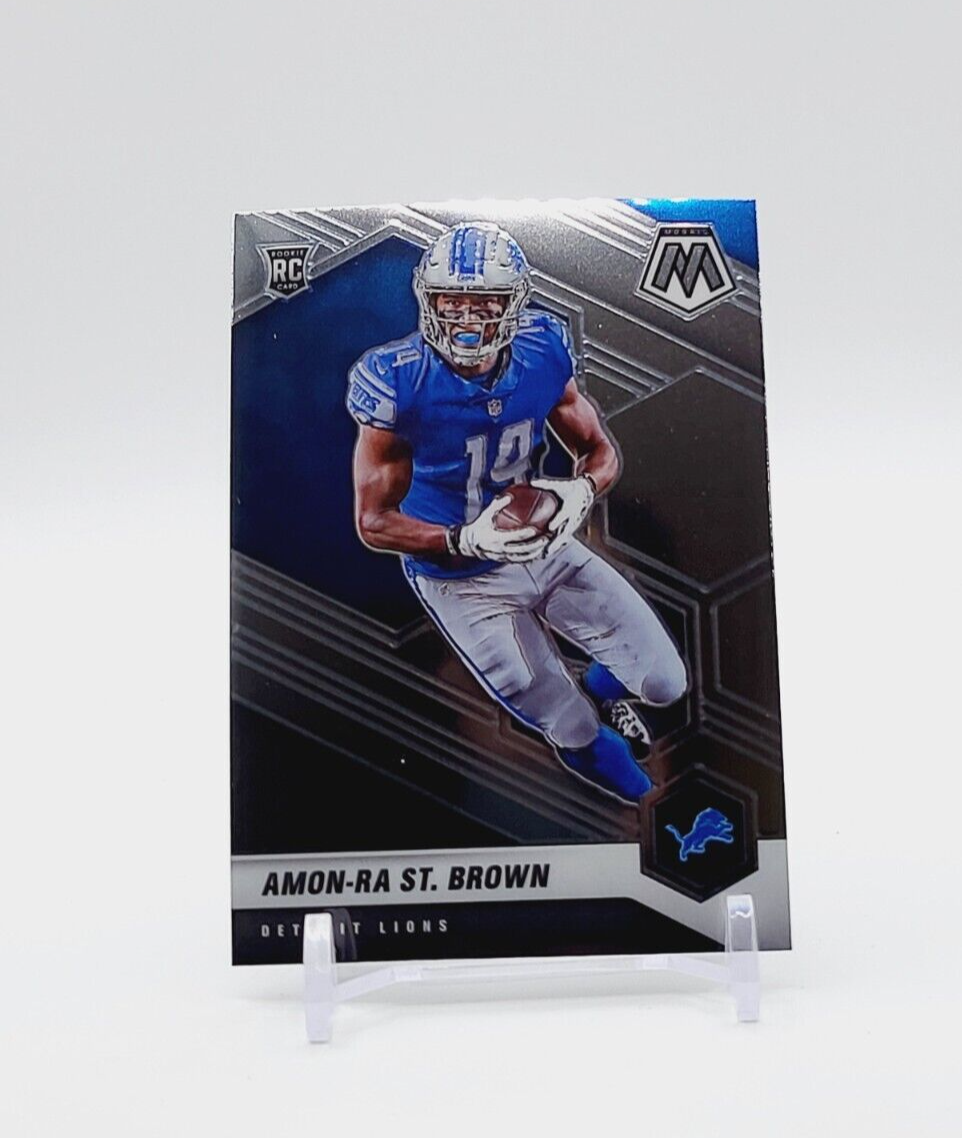 Amon-Ra St. Brown ROOKIE CARD 2021 Panini Mosaic #328 Detroit Lions (RC ...
