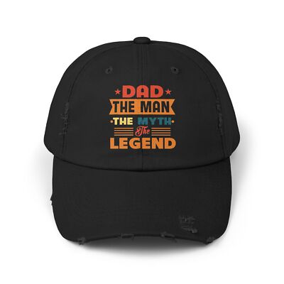 Dad Cap, Distressed Black Unisex Cap, Cool Gift for Dads, Casual Summer ...