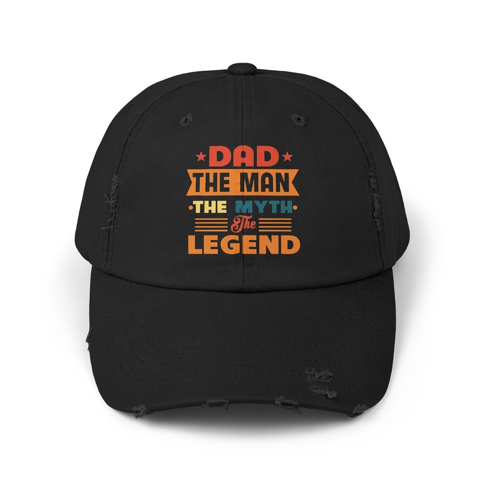 Dad Cap, Distressed Black Unisex Cap, Cool Gift for Dads, Casual Summer ...