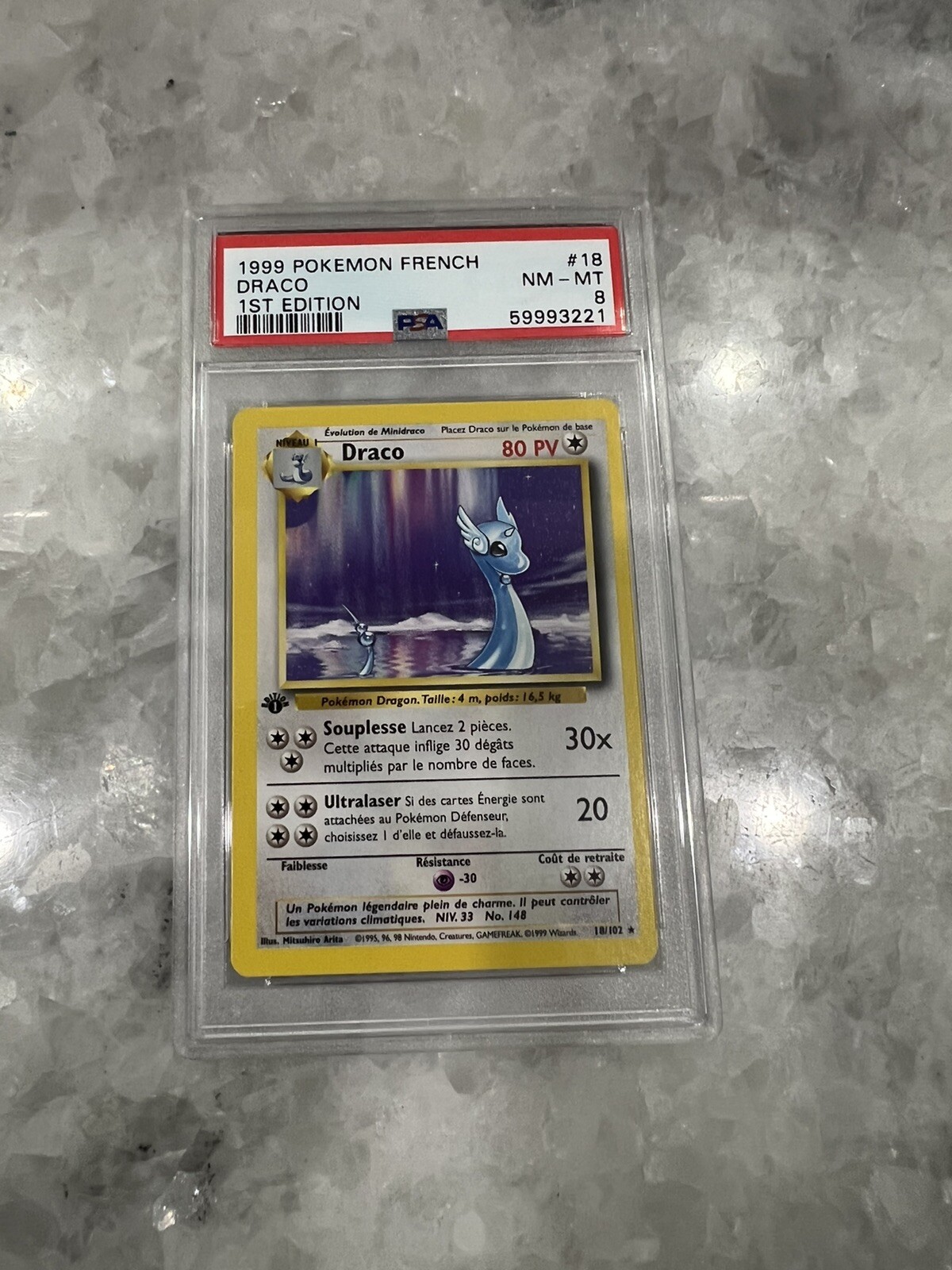 1999 Pokemon French Draco Dragonair 1st Edition #18 PSA 8 | eBay