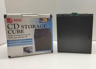 NEW Vintage ACCO CD Storage Cube Stores Up To 8 CD jewel cases #50556 ...