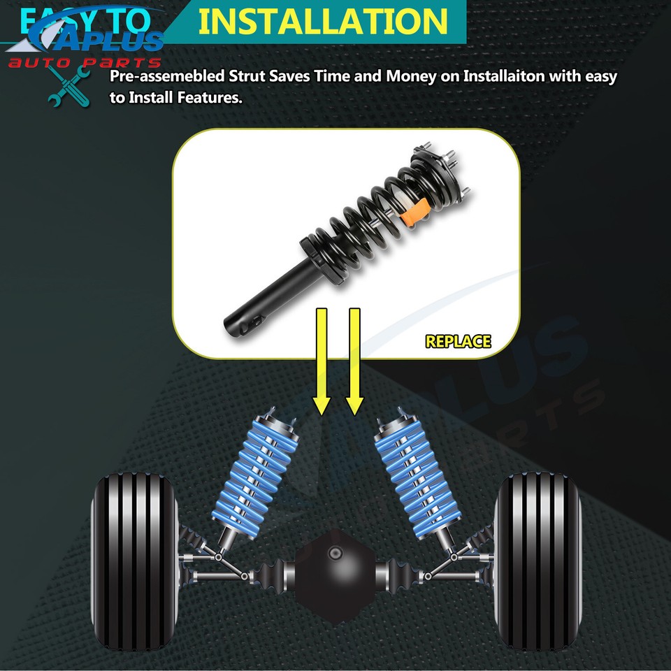 Toyota Camry Struts Complete Rear Strut & Spring Assembly Set For ...