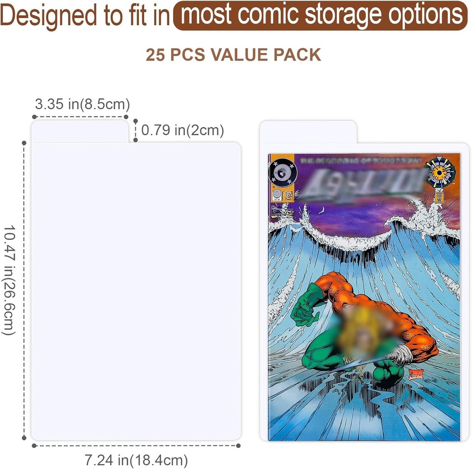 Comic Book Dividers, 25 Pack Cardboard Dividers with Tabs White | eBay