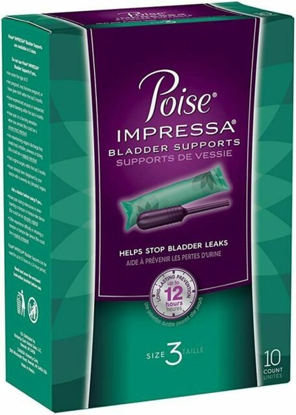 Poise Impressa Incontinence Bladder Supports Size 3 10 Tampons Pack of ...