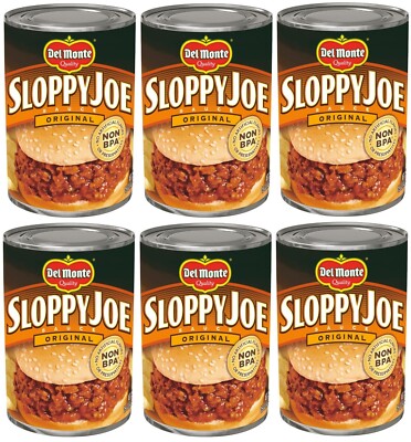 Del Monte Sloppy Joe Original, 15 oz (6 Cans) Ground Meat Sauce | eBay