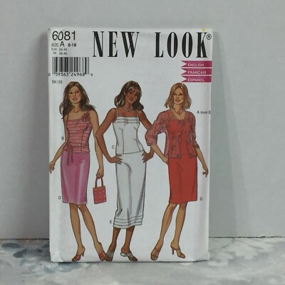 New Look 6081 casual maxi skirt jacket top vintage UNCUT sewing Pattern ...