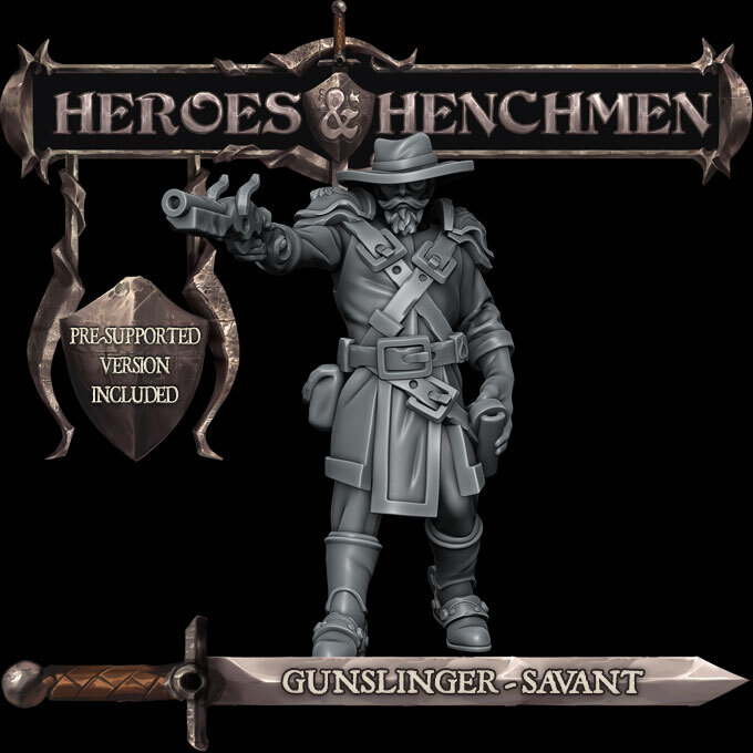 Human Gunslinger Resin Miniature 28mm 32mm Dungeon Dragons D&D RPG | eBay