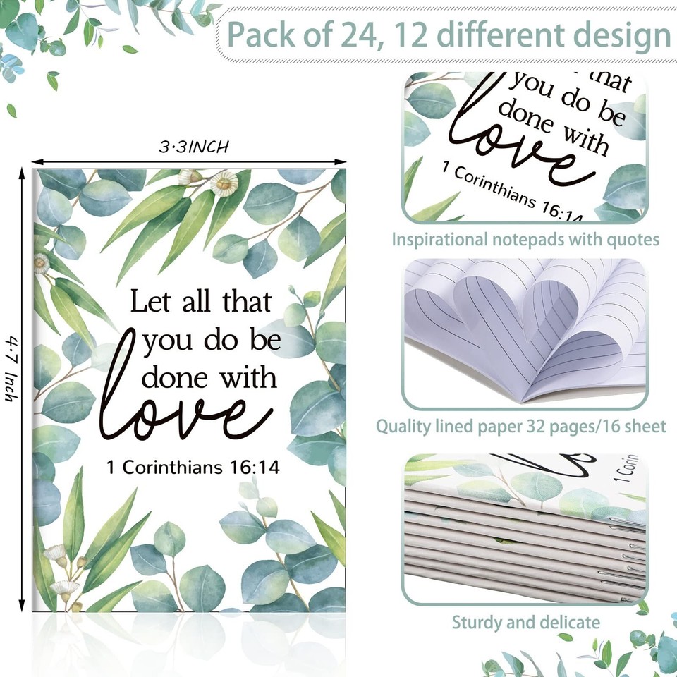 24 Pcs Small Christian Journals for Women Religious Notepads Gifts Bulk ...