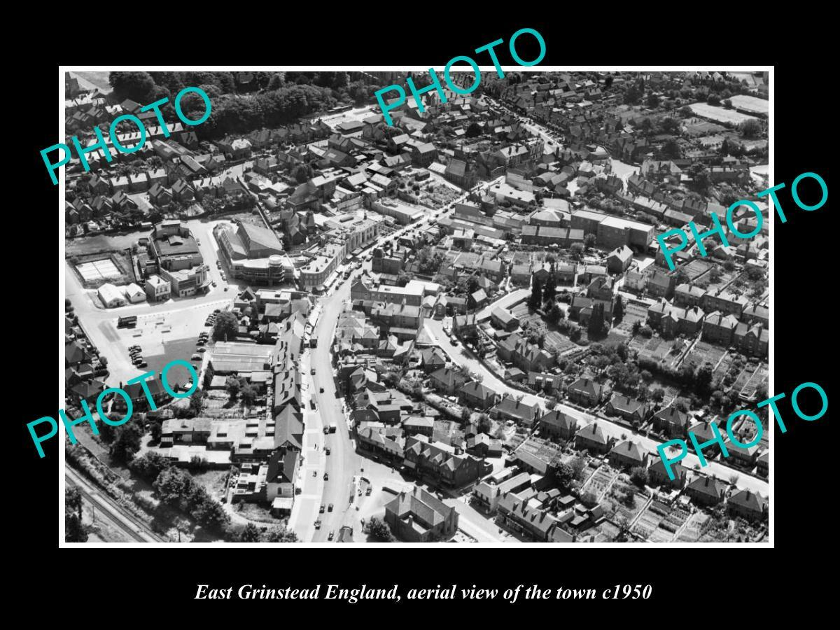 OLD 8x6 HISTORIC PHOTO OF EAST GRINSTEAD ENGLAND AERIAL VIEW OF TOWN ...