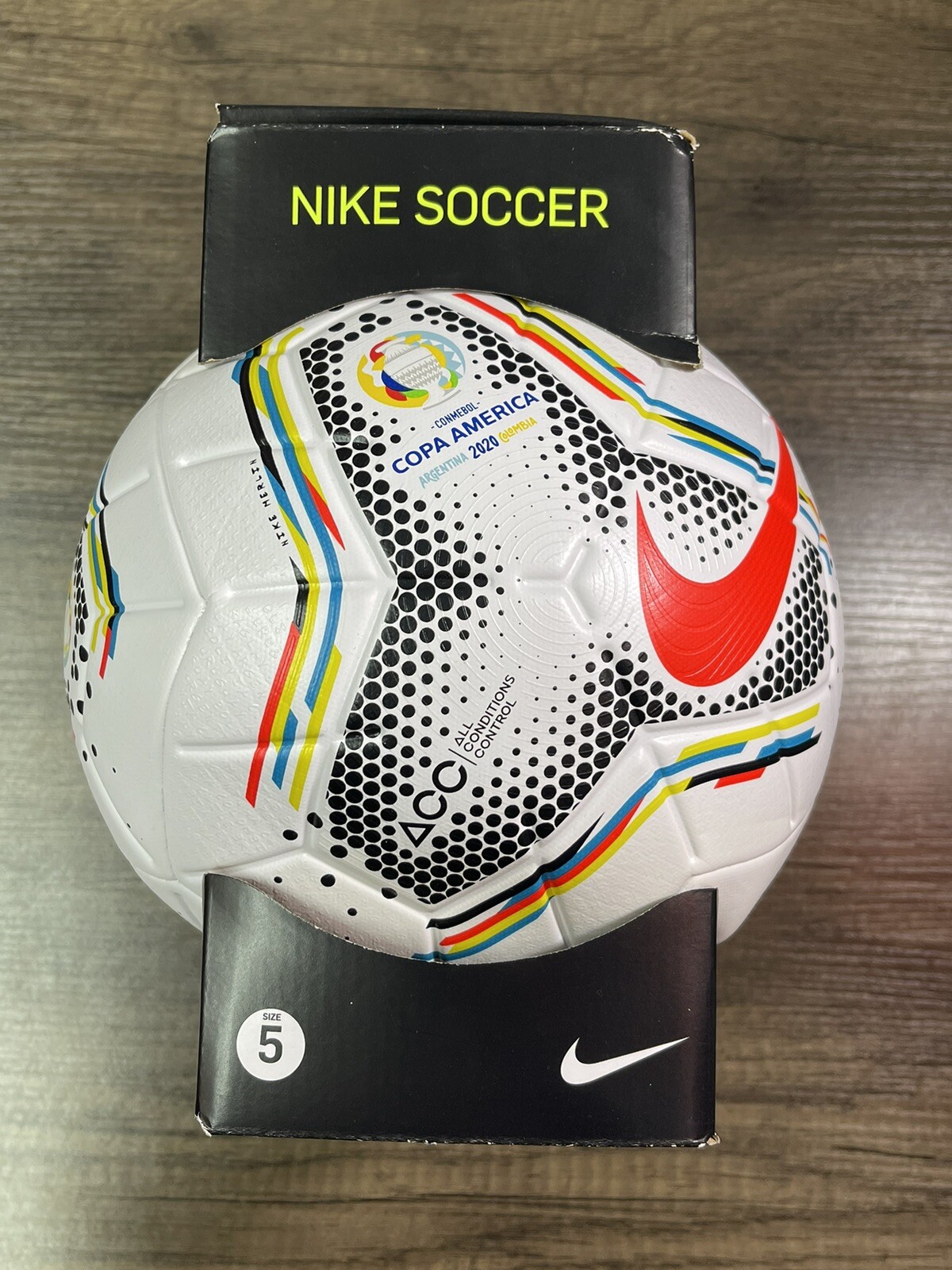 Nike Copa America Strike Soccer Ball White/Black/Bright Crimson DJ1639 ...
