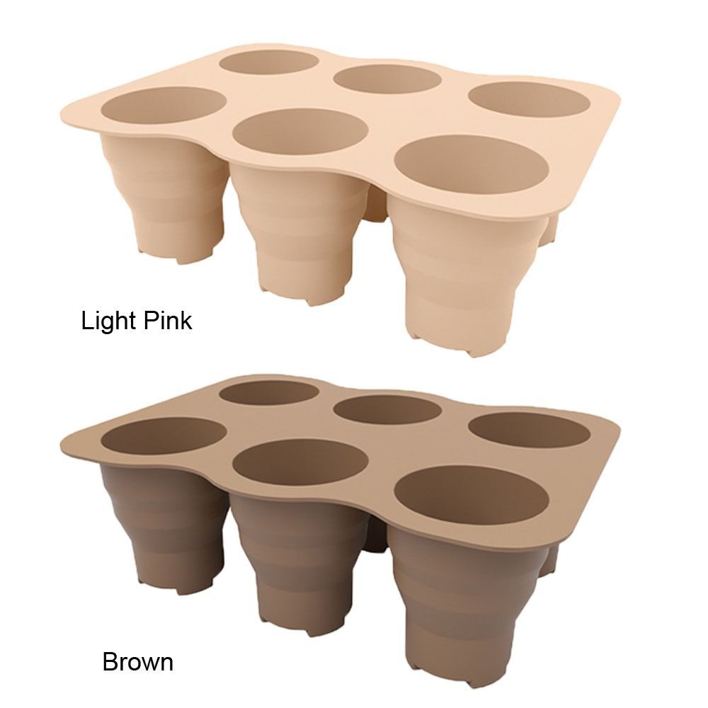 Silicone Seedling Box 6 Holes Cultivate Pot Dish Tool Planting Tray ...