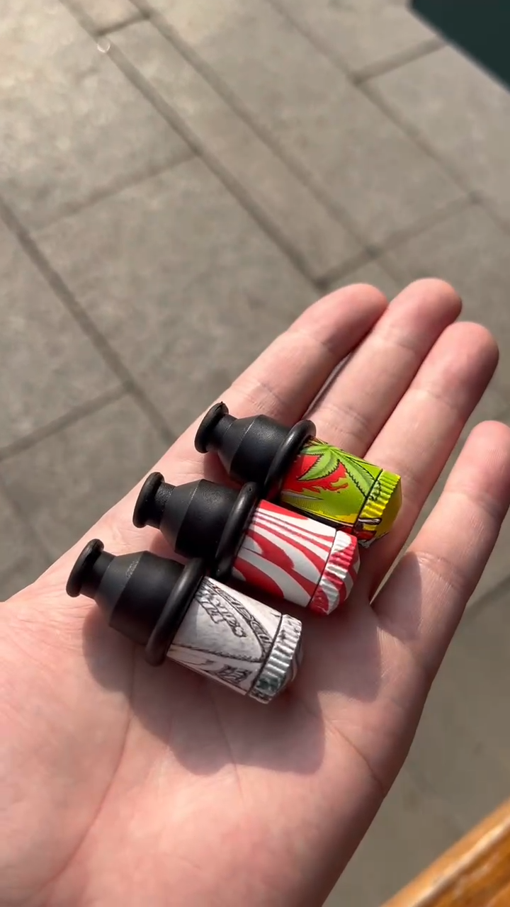 6 Pc Sneak a Toke Mini One Hitter Pipes Metal Tobacco Smoking Pipe With ...