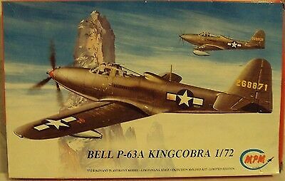 MPM 72021 1/72 Scale Ww2 US Army Bell P-63a Kingcobra RARE Model Kit ...