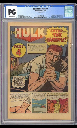 Incredible Hulk #1 CGC PG 9 Origin & 1st App. Silver Age Vintage Marvel ...