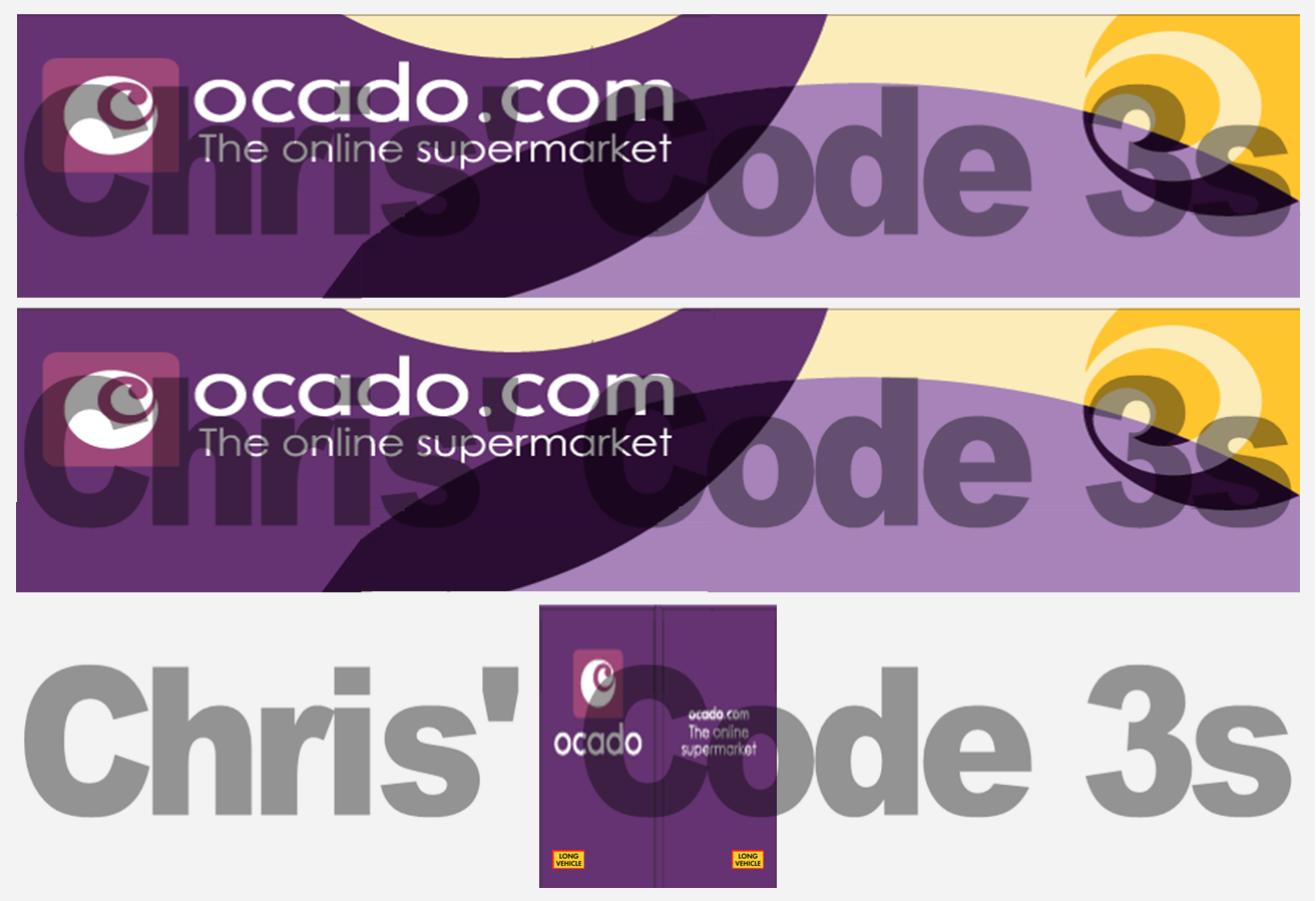 Code 3 Adhesive Vinyl Trailer Decal - Ocado Purple - 1/50 1/76 1/148 | eBay