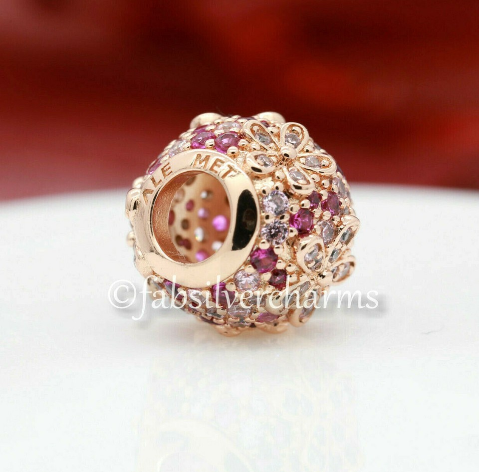 NEW AUTHENTIC PANDORA ROSE™ CHARM PINK PAVE DAISY FLOWER #788797C01 | eBay