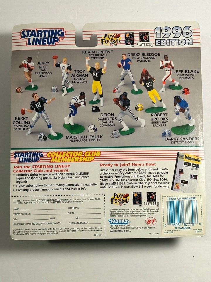1996 Kenner Football Starting Lineup Figures NEW ON CARD *YOU PICK* SL7 ...
