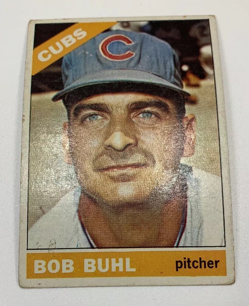 1966 Topps # 185 Bob Buhl Baseball Card Chicago Cubs | eBay