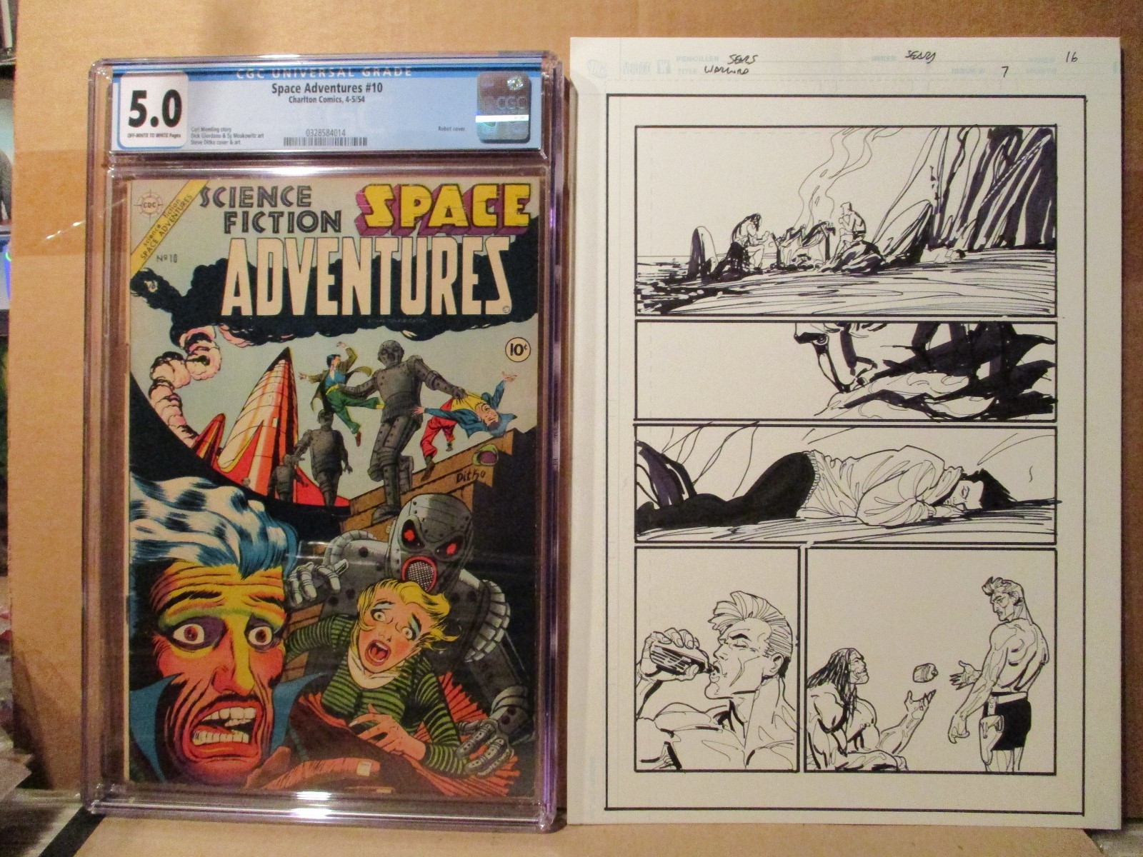 WARLORD 7 ORIGINAL ART PAGE #16 Drawn by Bart Sears B&W Travis Morgan ...