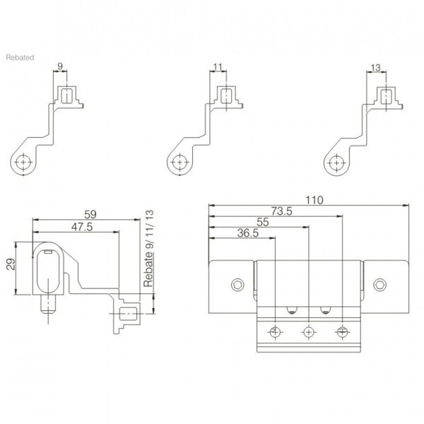 3 x Mila Pendulum iDeal Upvc Door Butt Hinge 13mm Rebated White | eBay UK