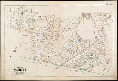 1896 ROSLINDALE BOSTON MA. STEPHEN M WELD SCHOOL BROWN AV TO HYDE PARK ...