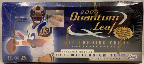 2000 LEAF QUANTUM NFL FOOTBALL HOBBY BOX 24 PACKS TOM BRADY RC NEW ...