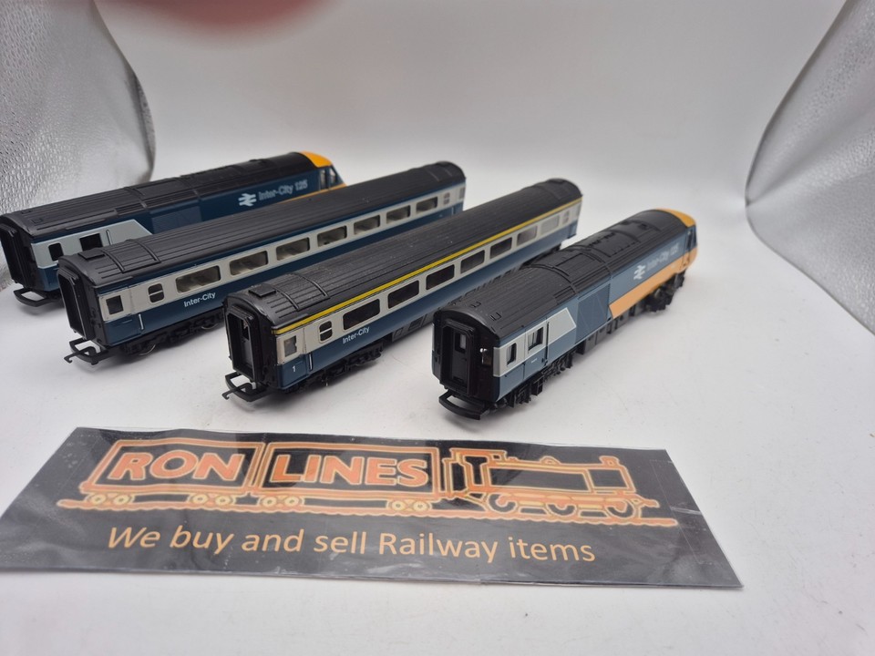 Hornby OO Gauge - BR Blue/Grey Class 43 HST 4 Car Set - Unboxed | eBay UK