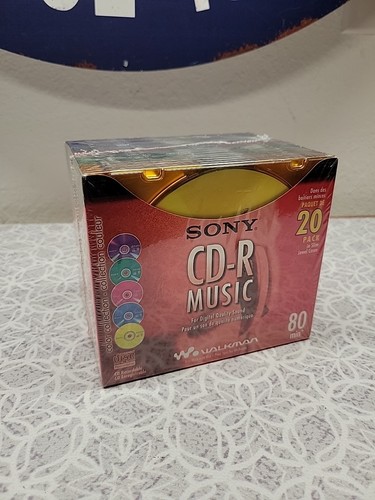 Brand New Sony CD-R Music 80 Min in Slim Jewel Cases 20 Pack NIB ...