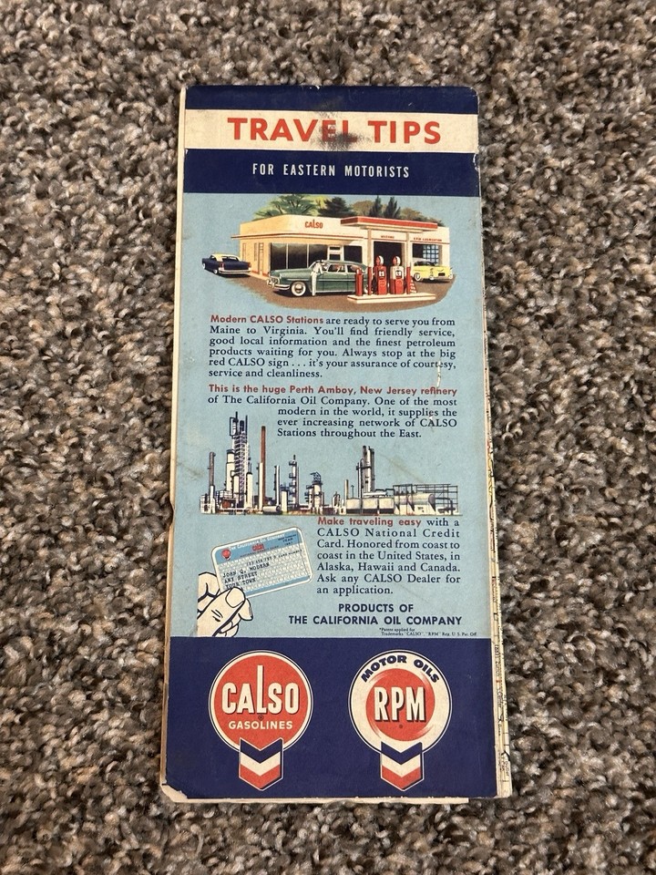1957 California Oil Co CALSO Road Map: New York USED | eBay
