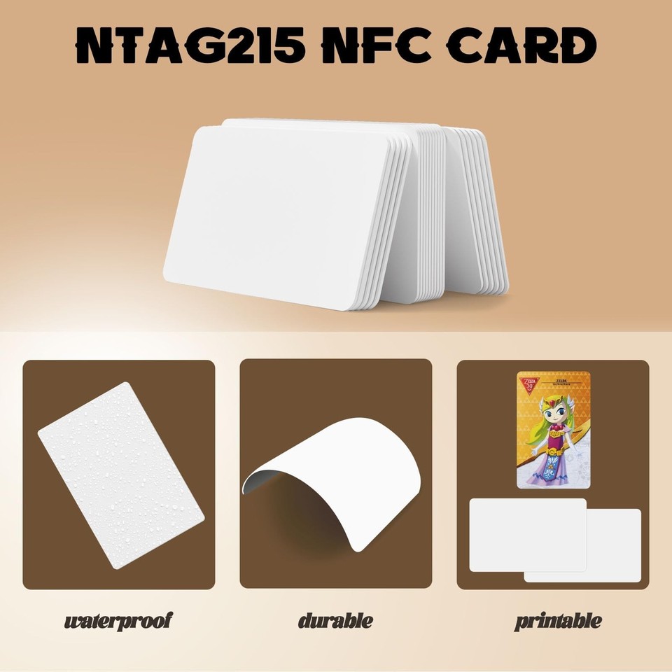 10pcs NFC Tags NTAG215 NFC Cards Rewritable NFC Business Card NFC ...