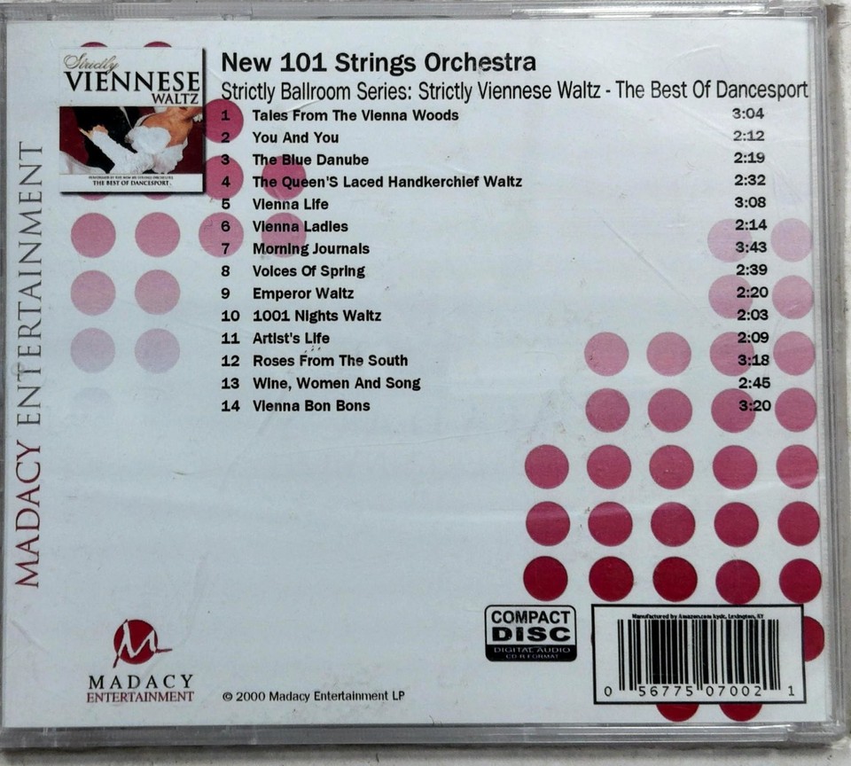 New 101 Strings Orchestra - Strictly Viennese Waltz CD 2000 Dancesport ...