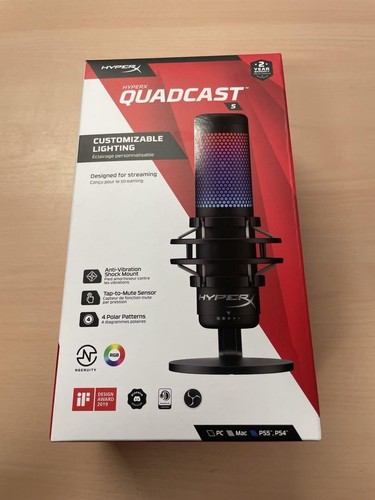 HyperX Quadcast Condenser Microphone with Polar Patterns Used | eBay