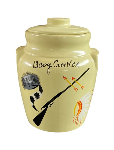 Vintage RANSBURG Davy Crocket Yellow Hand Painted USA Cookie Jar ...