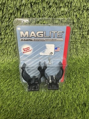 4 Maglite D Cell Flashlights Universal Mounting Brackets Clamps ...