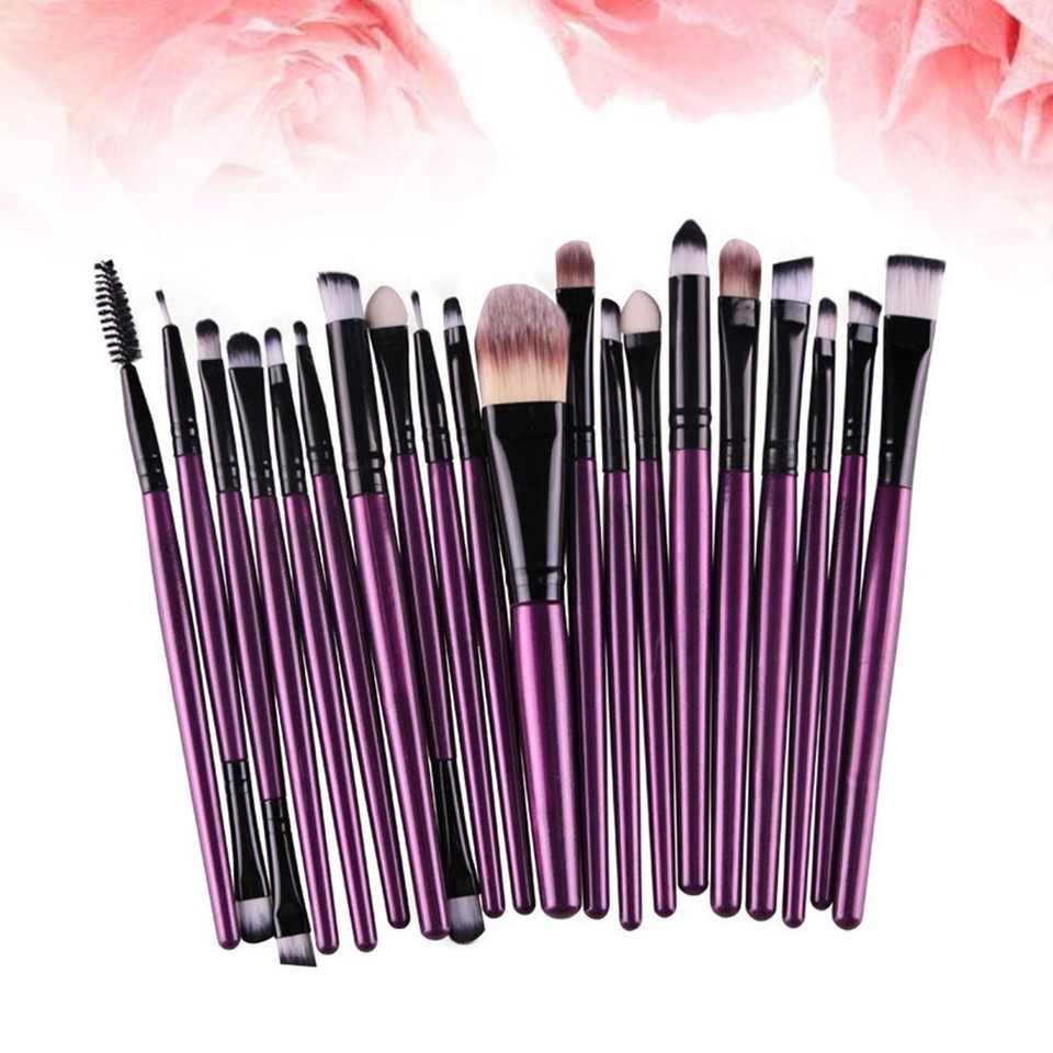 20 PC Makeup Tool Professional Kit Eyeshadow Applicator Brush Brushes ...