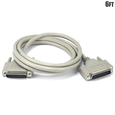 6FT DB25 25 Pin Male to Male IEEE 1284 Parallel Printer Cable Cord ...