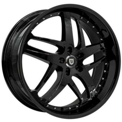 22 inch 22x10 Lexani SOLAR Gloss Black wheels rims 5x120 +15 | eBay