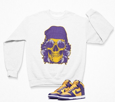 Skully Sweatshirt to Match Dunk High Lakers Court Purple / DD1399-500 ...